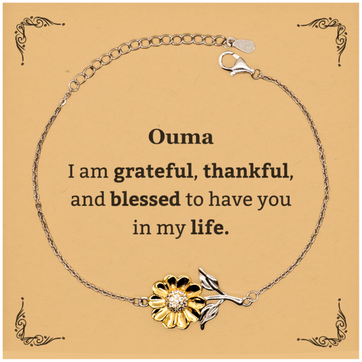 Ouma Appreciation Gifts, I am grateful, thankful, and blessed, Thank ...