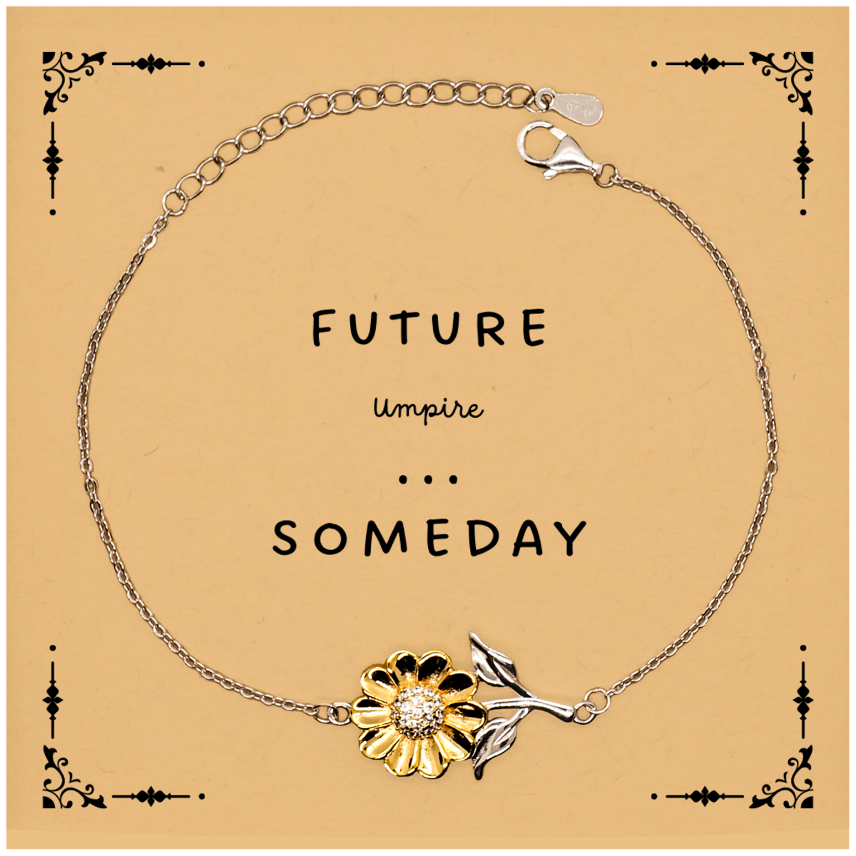 Future Umpire Sunflower Bracelet - Inspirational Gift for Graduation or ...